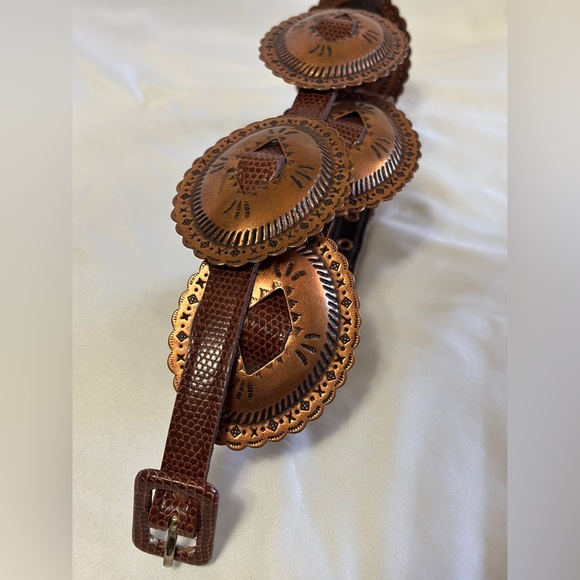 Trinity Buckle | Accessories | Vintage Concho And Leather Belt By ...